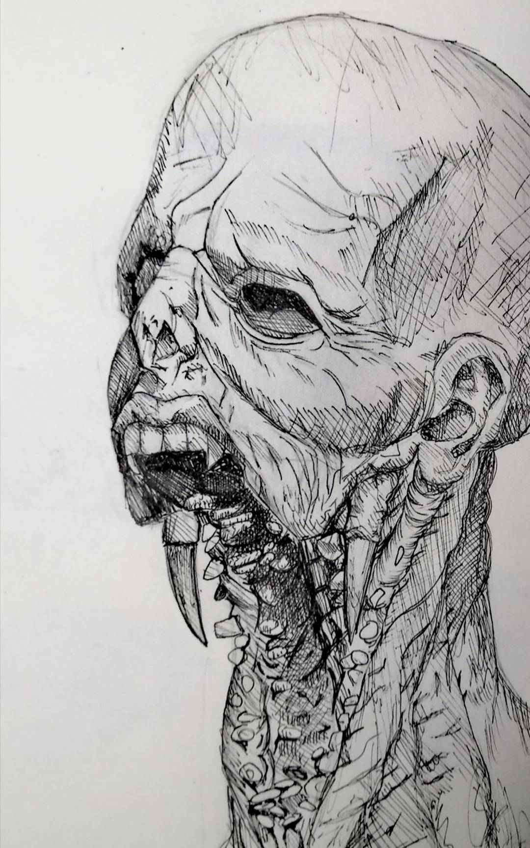 Tooth-fairy, Me, fineliner, 2021 | Scrolller