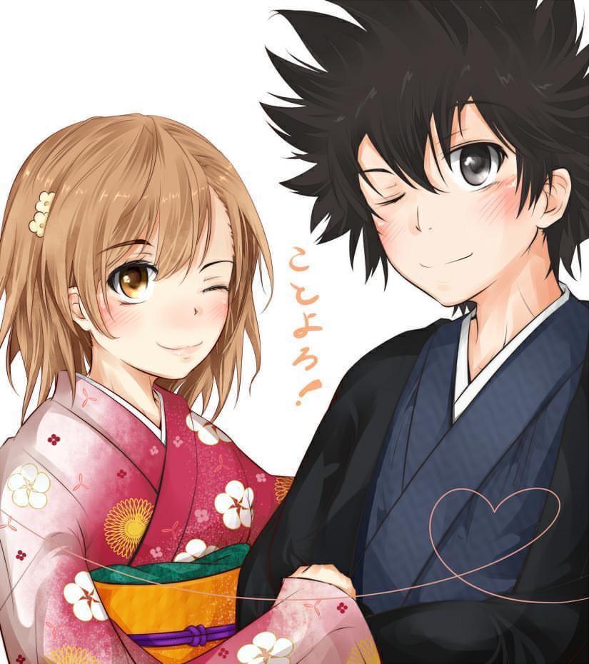 Touma and Misaka in kimono | Scrolller