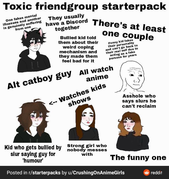 Toxic friendgroup starterpack | Scrolller