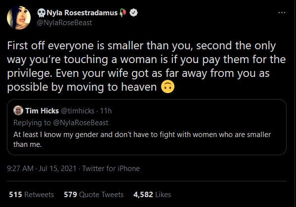 Trans Wrestler Nyla Rose responding to a transphobe (SAVAGE) | Scrolller