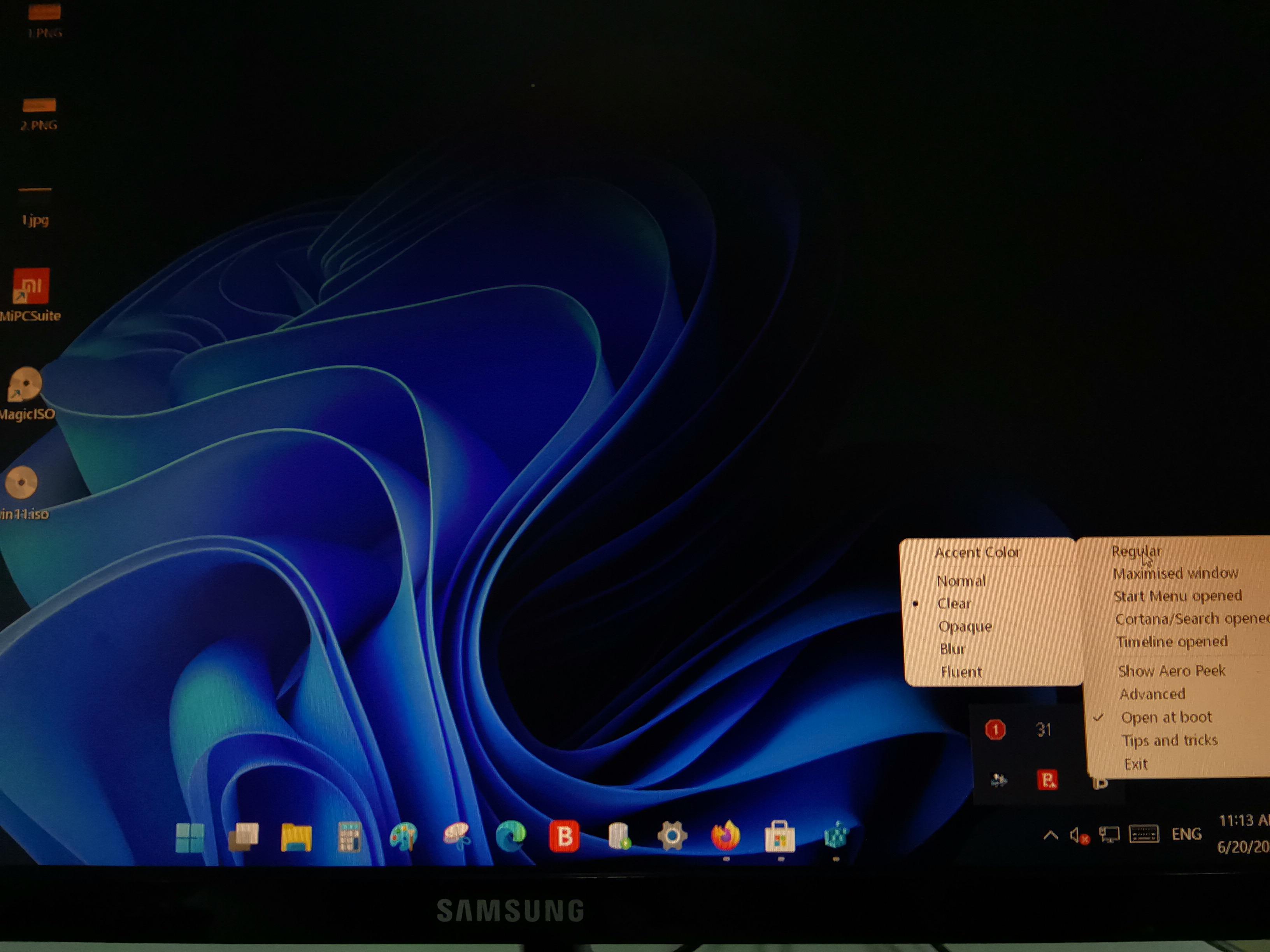 Translucent TB option clear | Scrolller