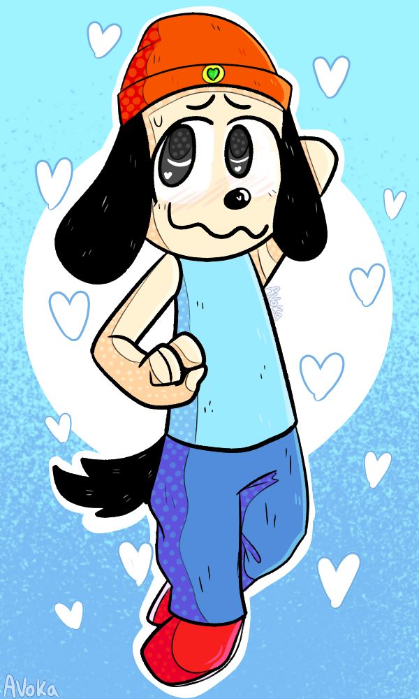 tried out a shading style by drawing parappa!! | Scrolller