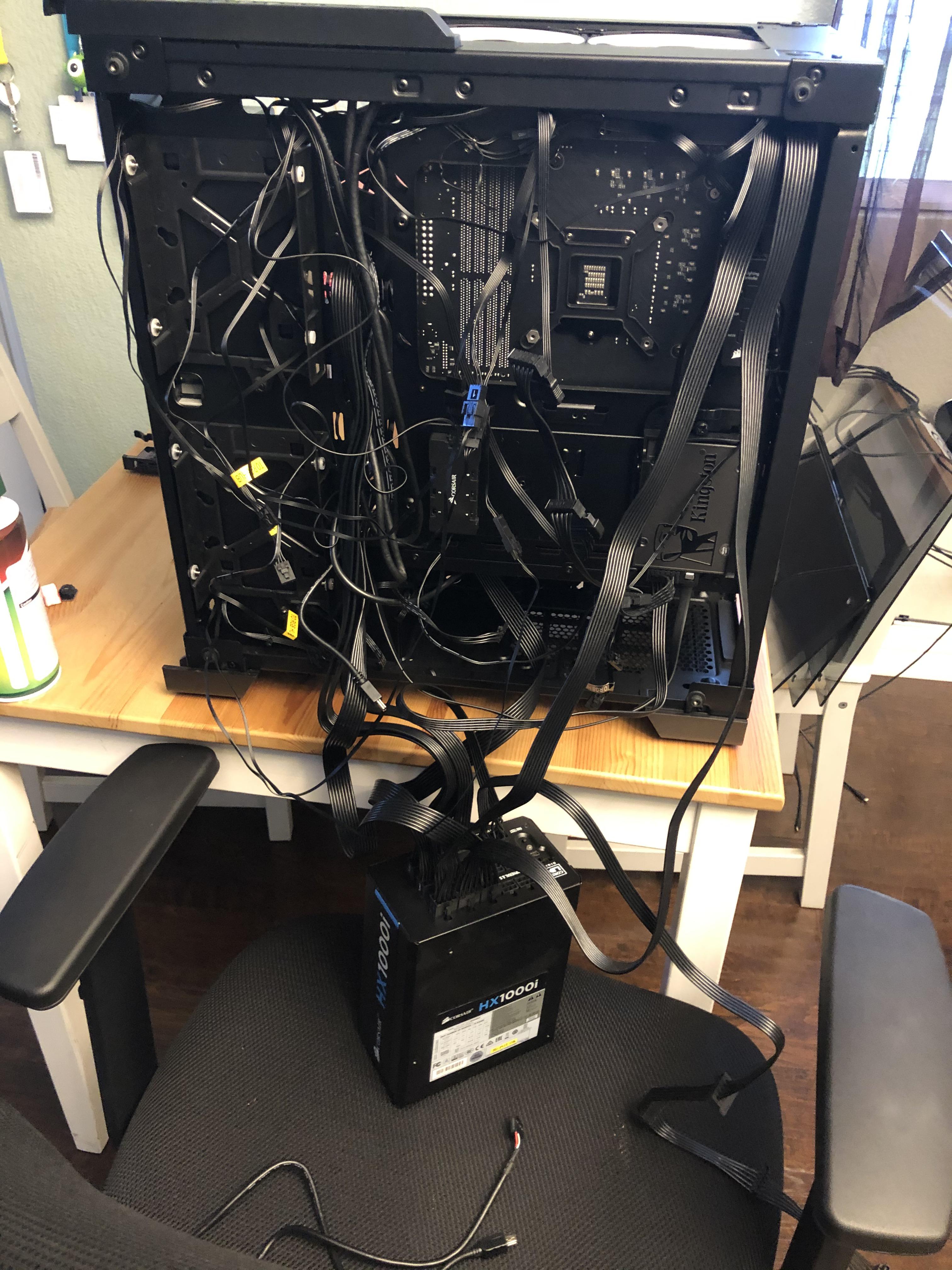 Trying to do some cable management. 😔 | Scrolller