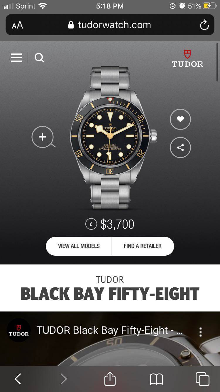 [Tudor] BB58 price increase | Scrolller