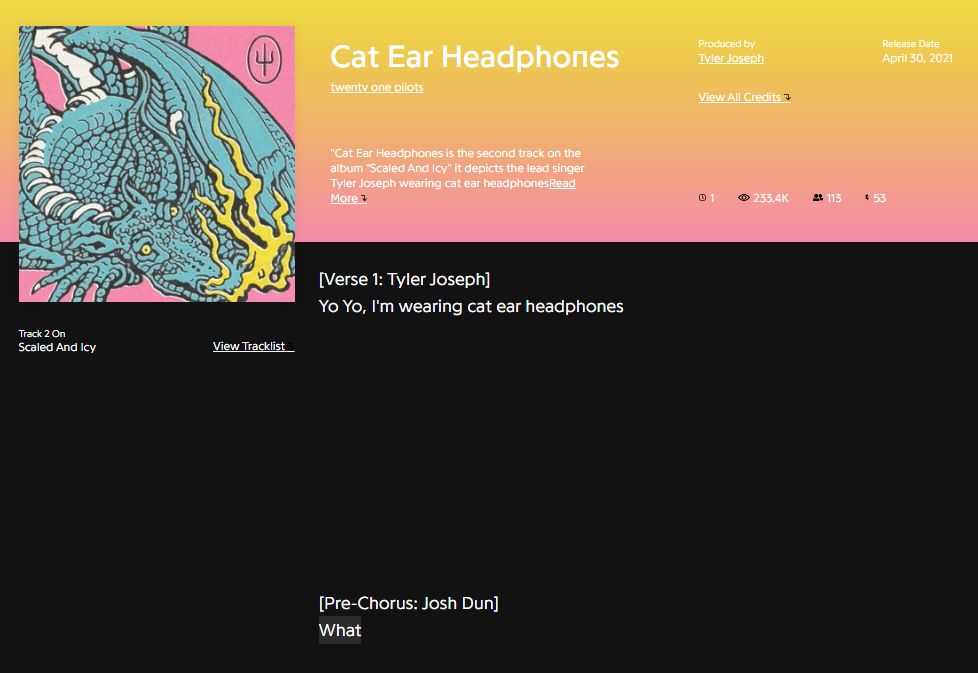 twenty one pilots - Cat Ear Headphones | Scrolller