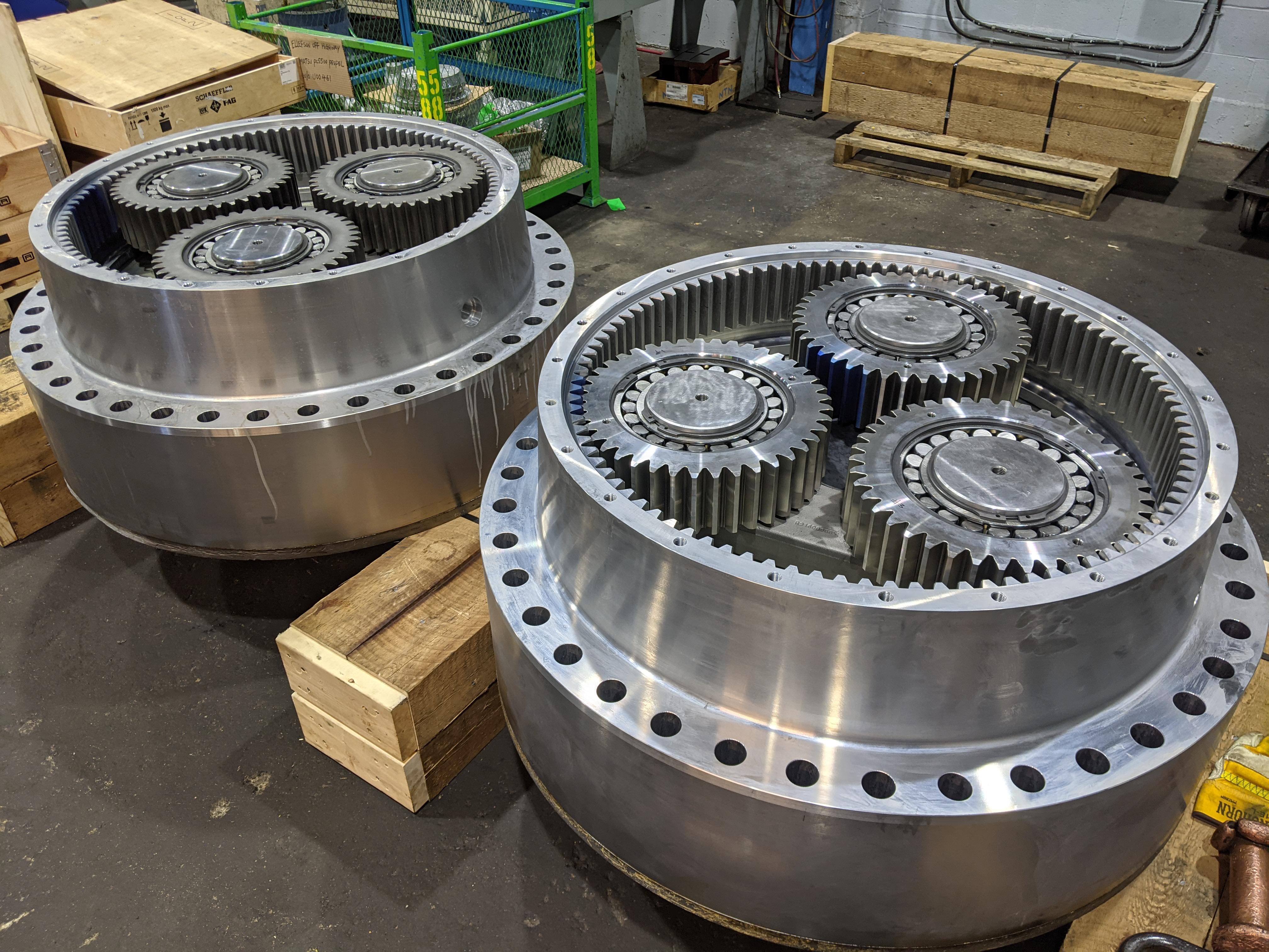 Two Komatsu PC5500 Final Drive Planetary Reducers Mid-Assembly | Scrolller