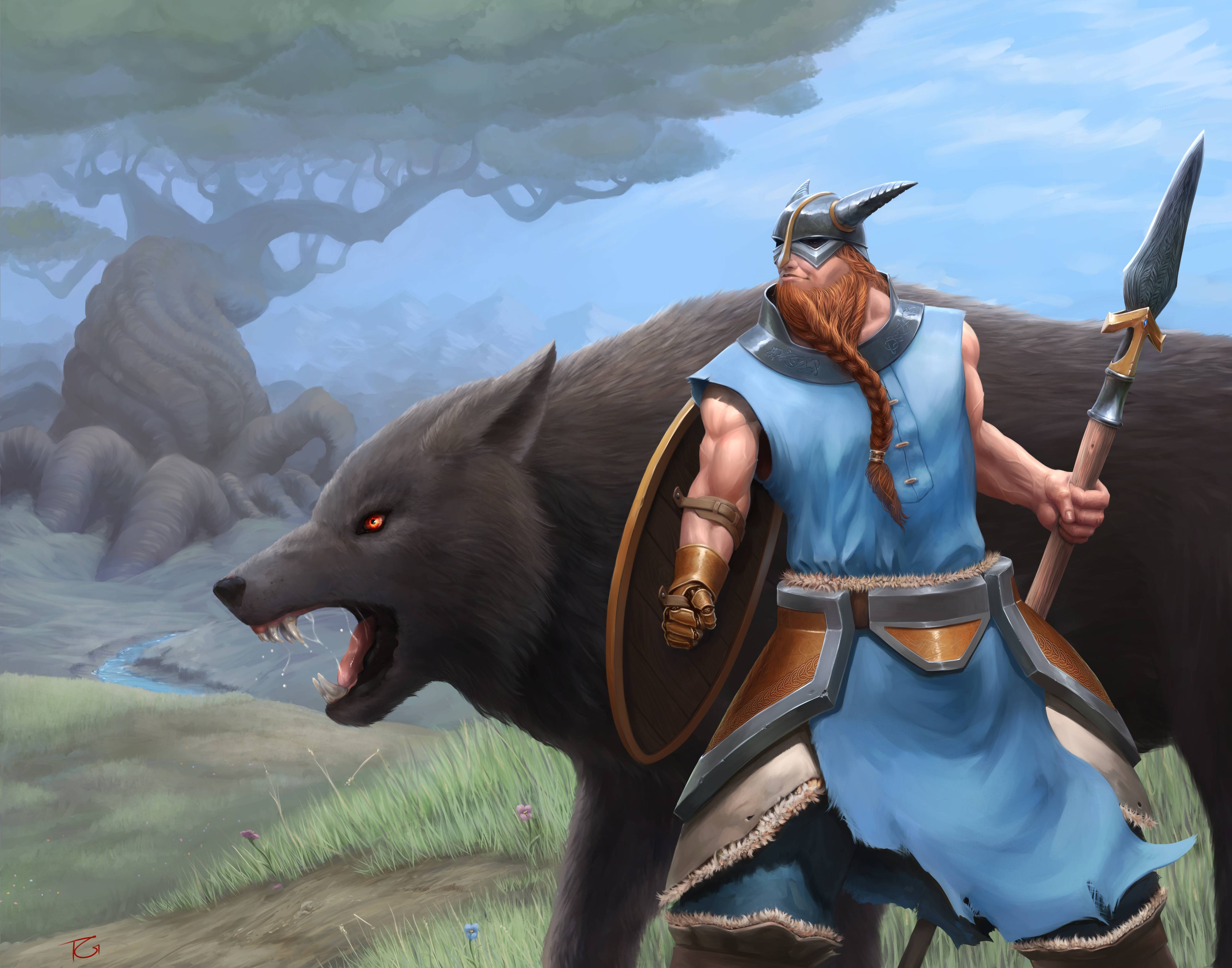 Tyr and Fenrir | Scrolller