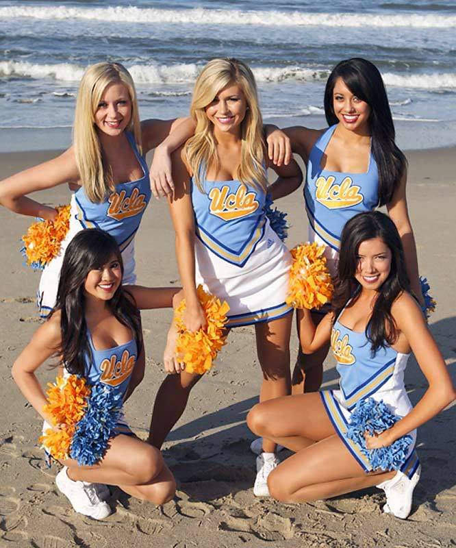 UCLA cheerleaders in the sand | Scrolller