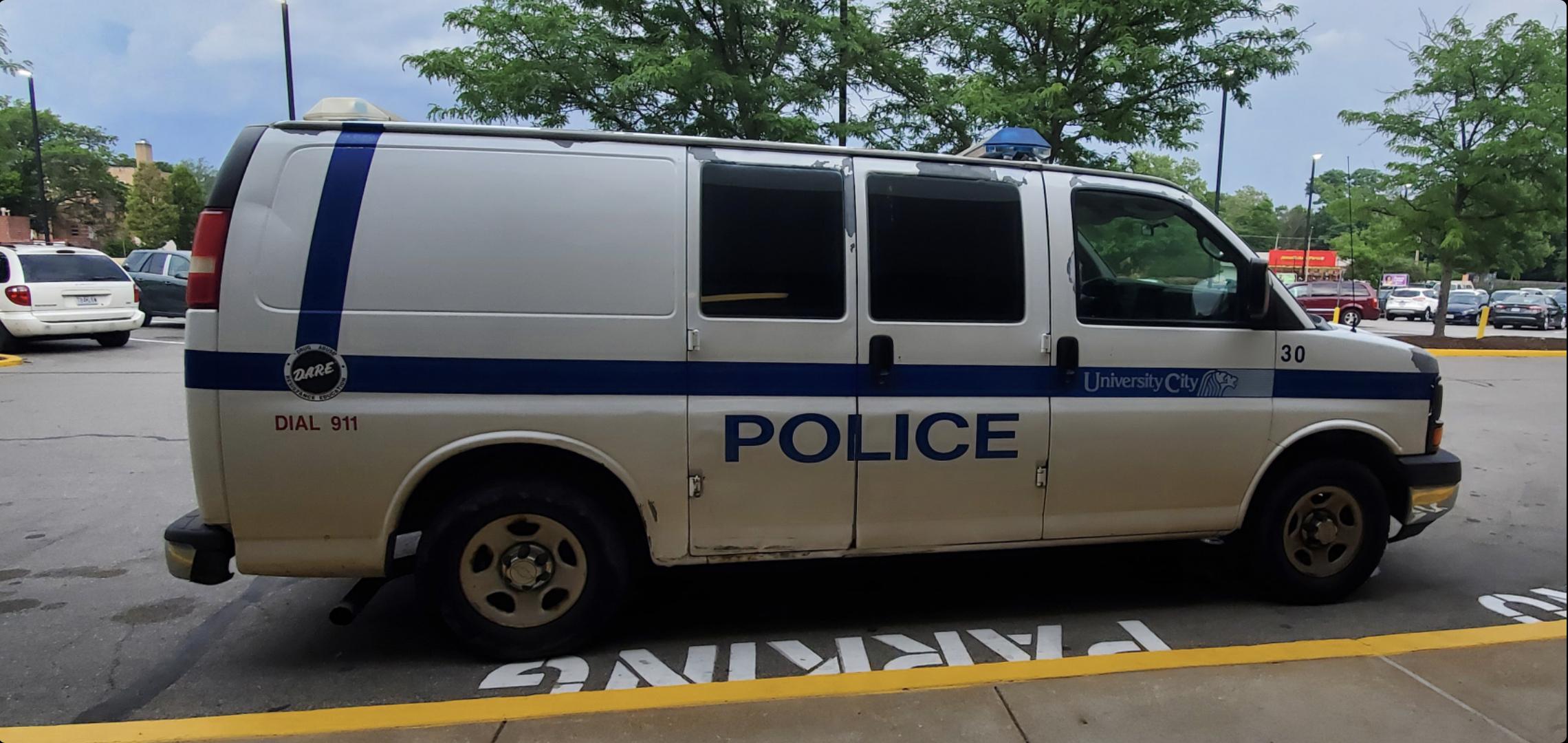 University City,Missouri police department Chevy van | Scrolller