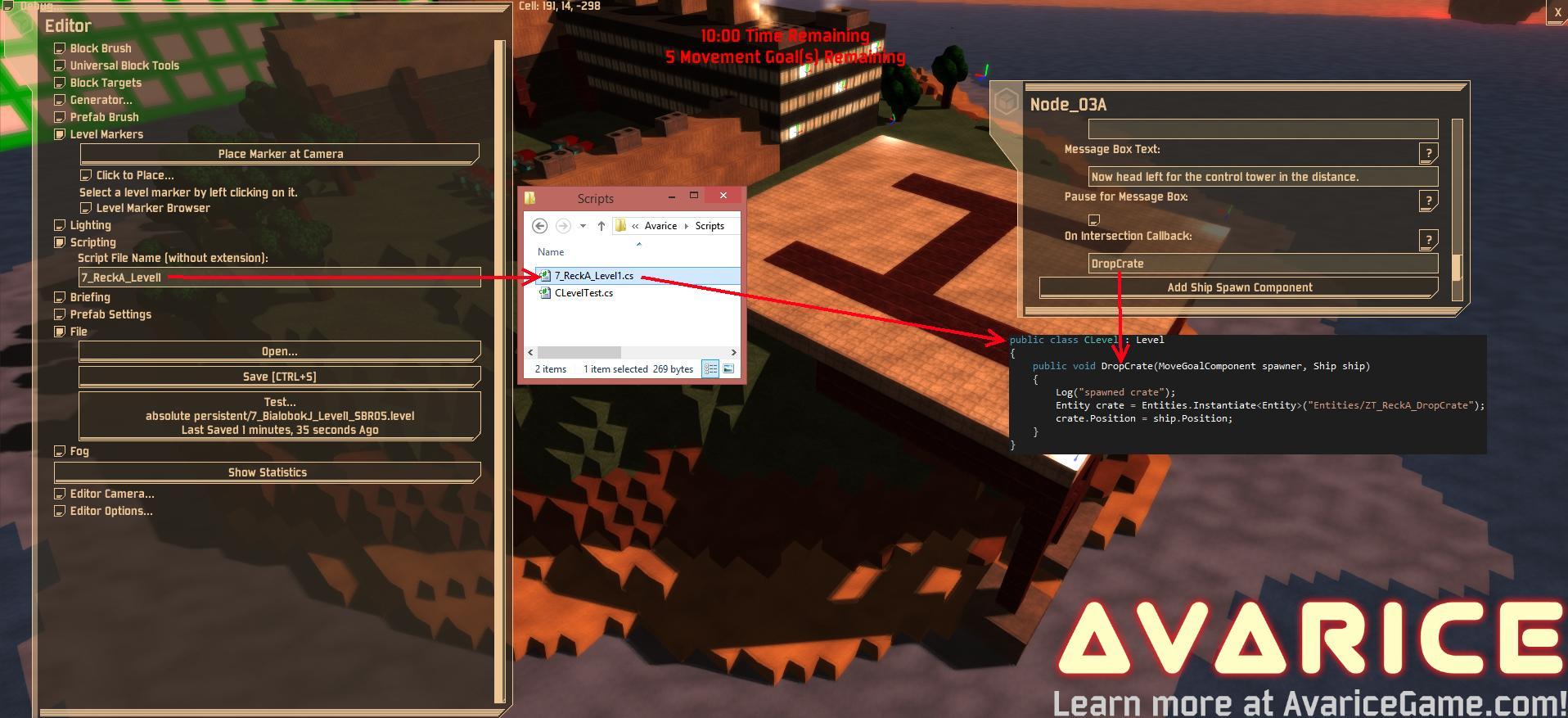 Updated image of level scripting. | Scrolller