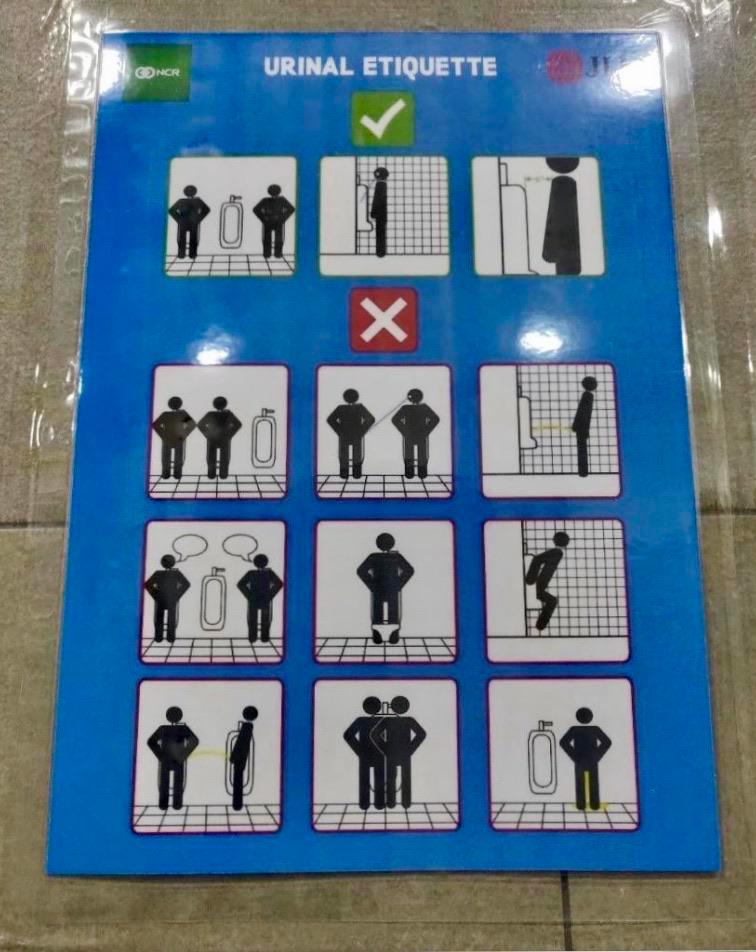 Urinal etiquette. | Scrolller