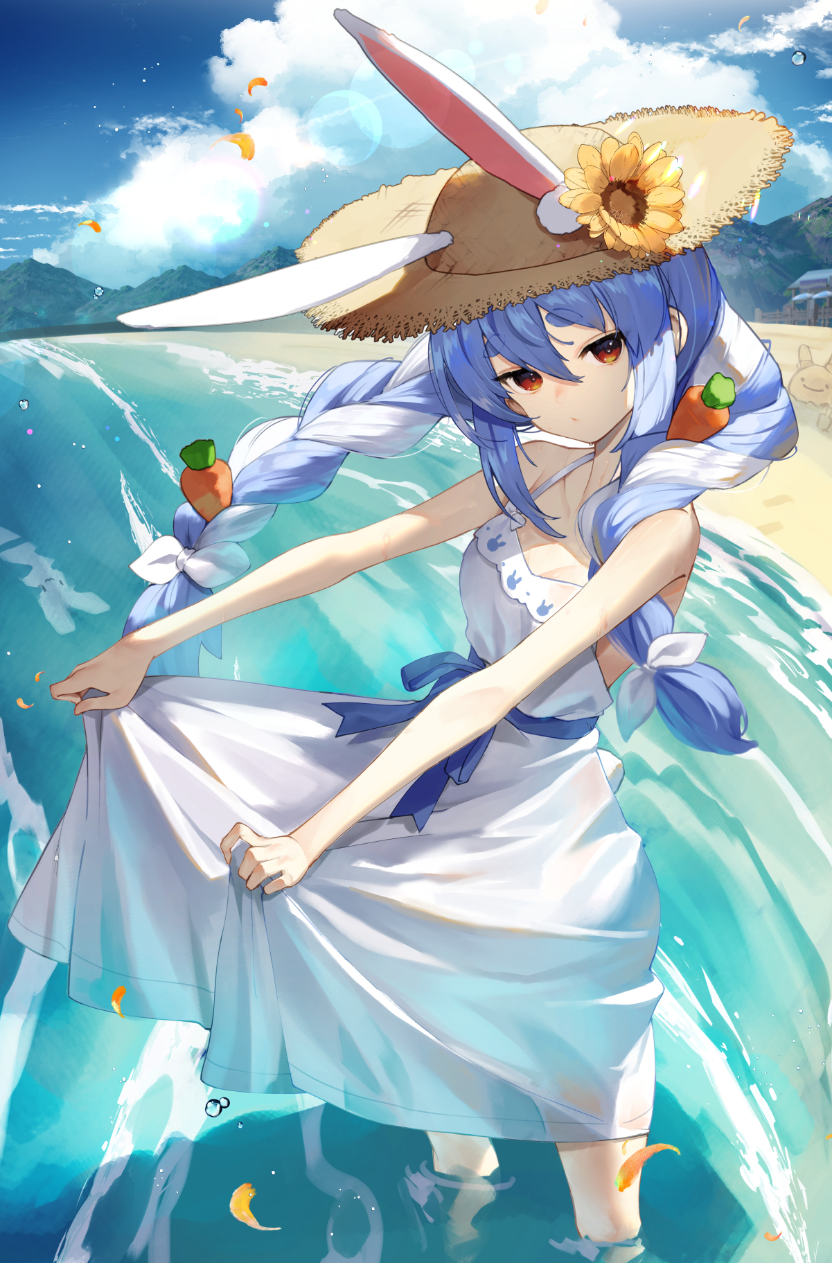 Usada pekora at beach | Scrolller