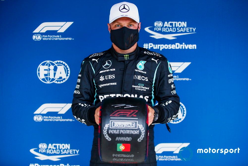 Valtteri Bottas With His First Pirelli Pole Position Award Of The 2021 Season | Scrolller