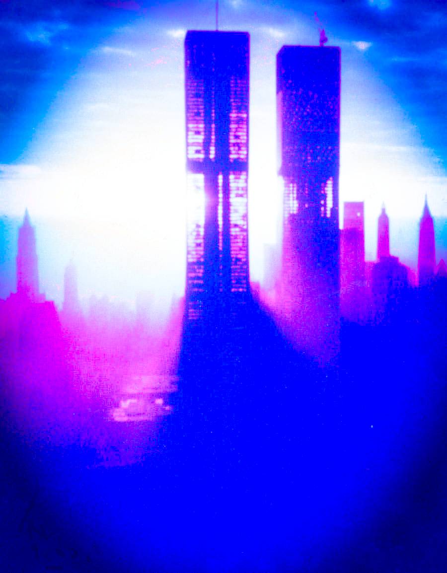 Vaporwave Twin Towers | Scrolller