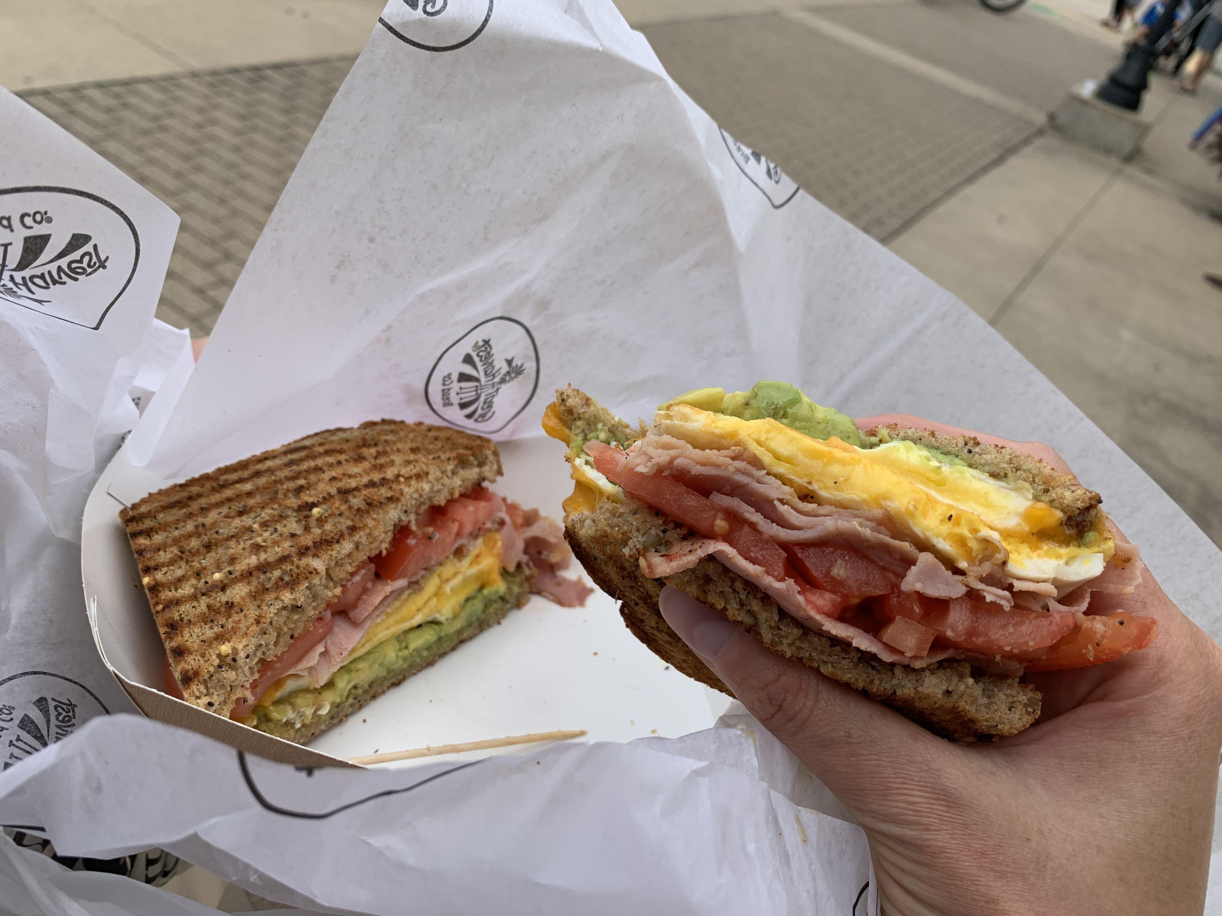 Veggie breakfast sandwich + ham. Brighton MI. | Scrolller