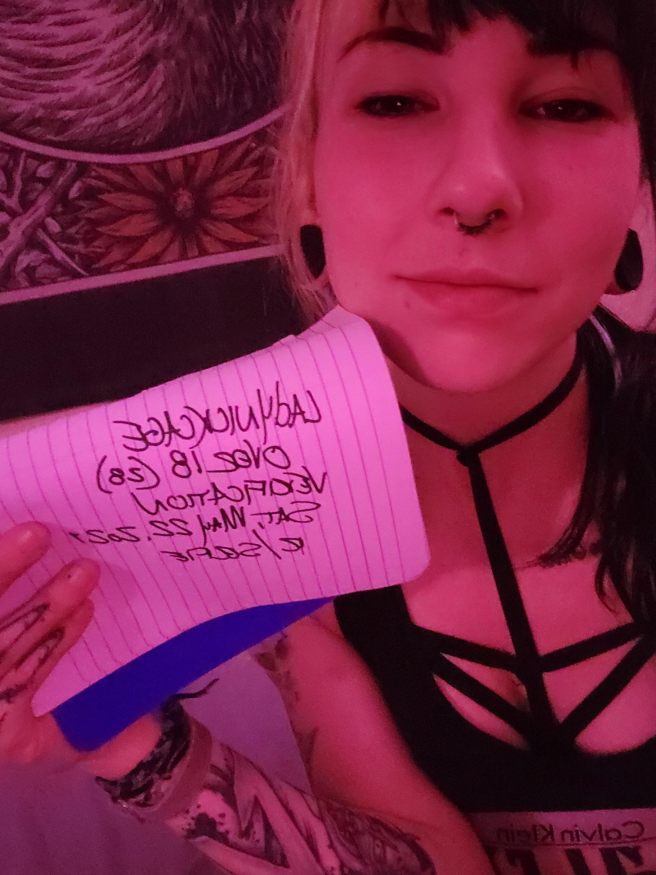 Verification photo! [over 18] | Scrolller