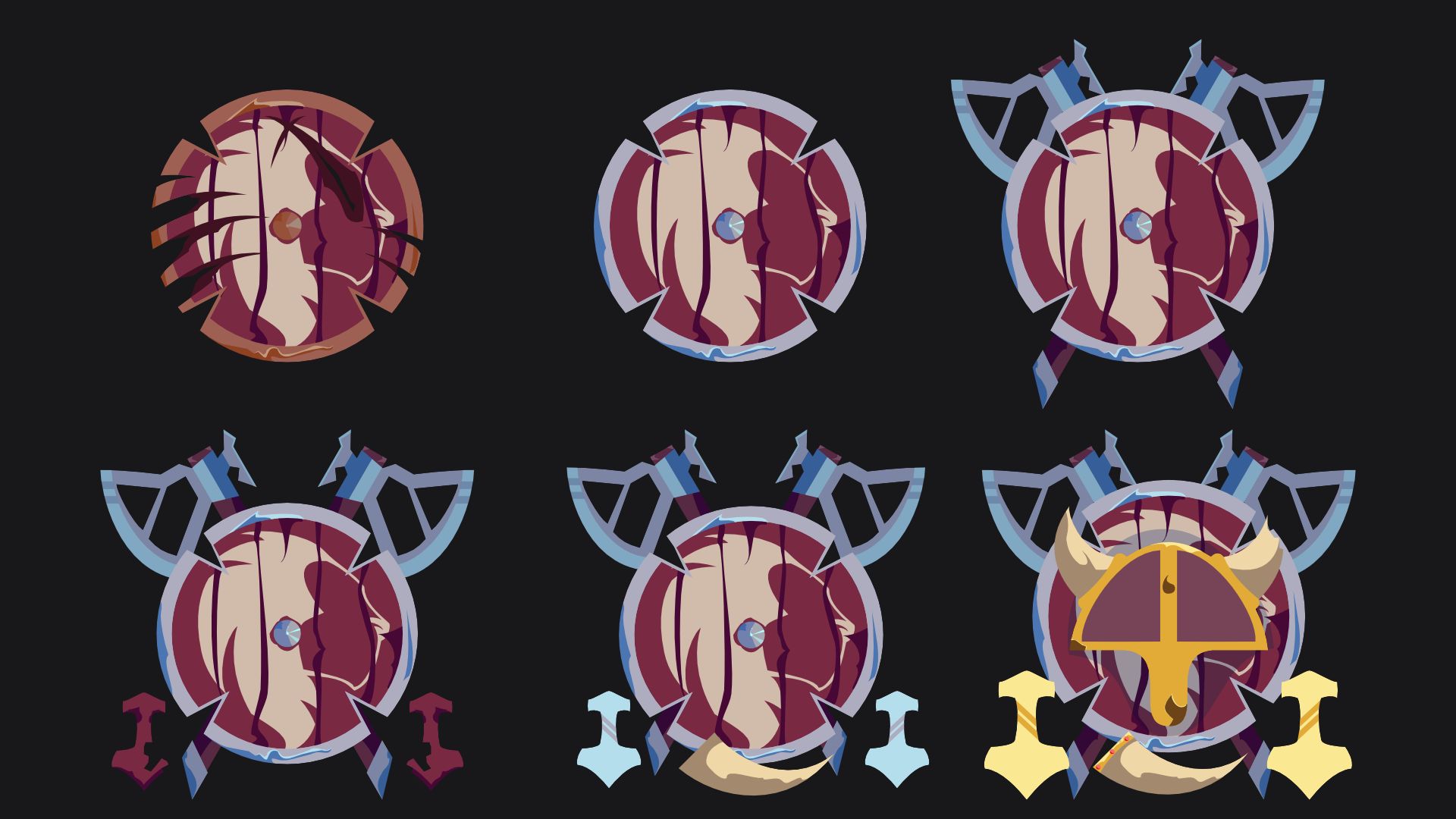 Viking themed sub badges made in Designer | Scrolller