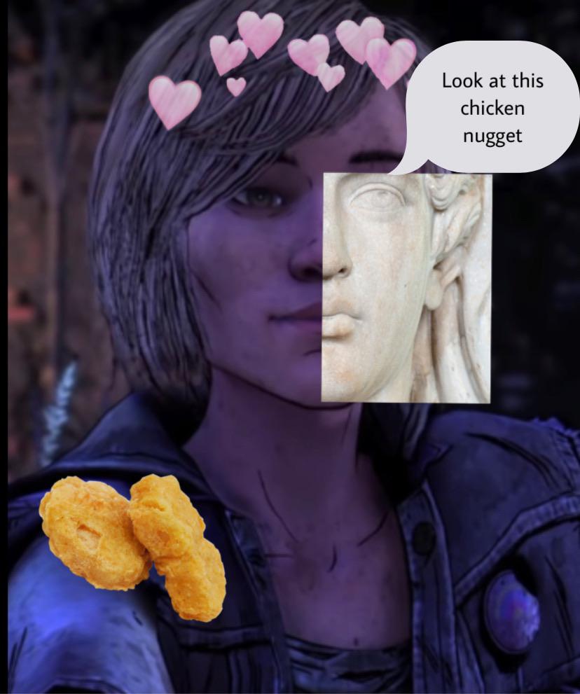 Violet chicken nuggets