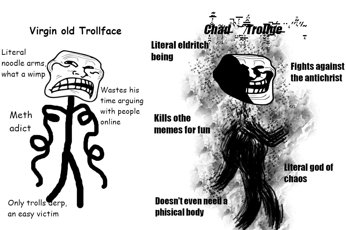 Virgin Troll vs Chad Trollge | Scrolller