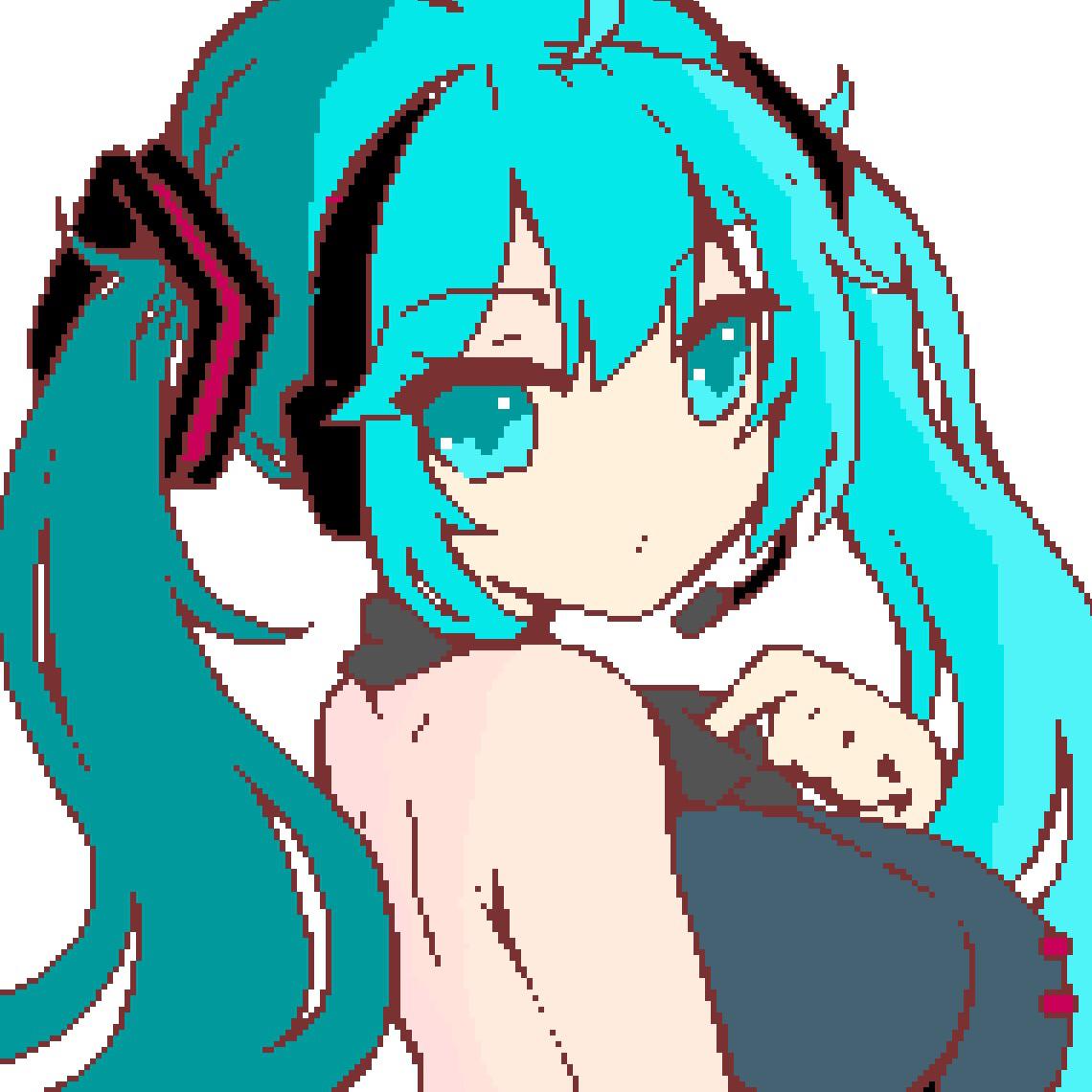 Vocaloid Miku💎-Pixel Art | Scrolller
