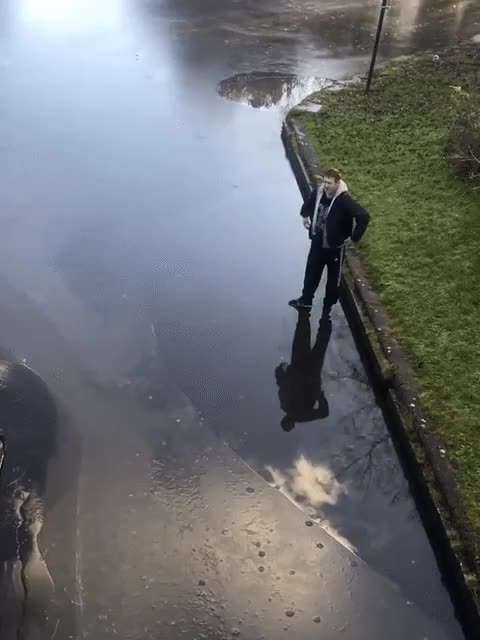 Trying to walk on thin ice | Scrolller