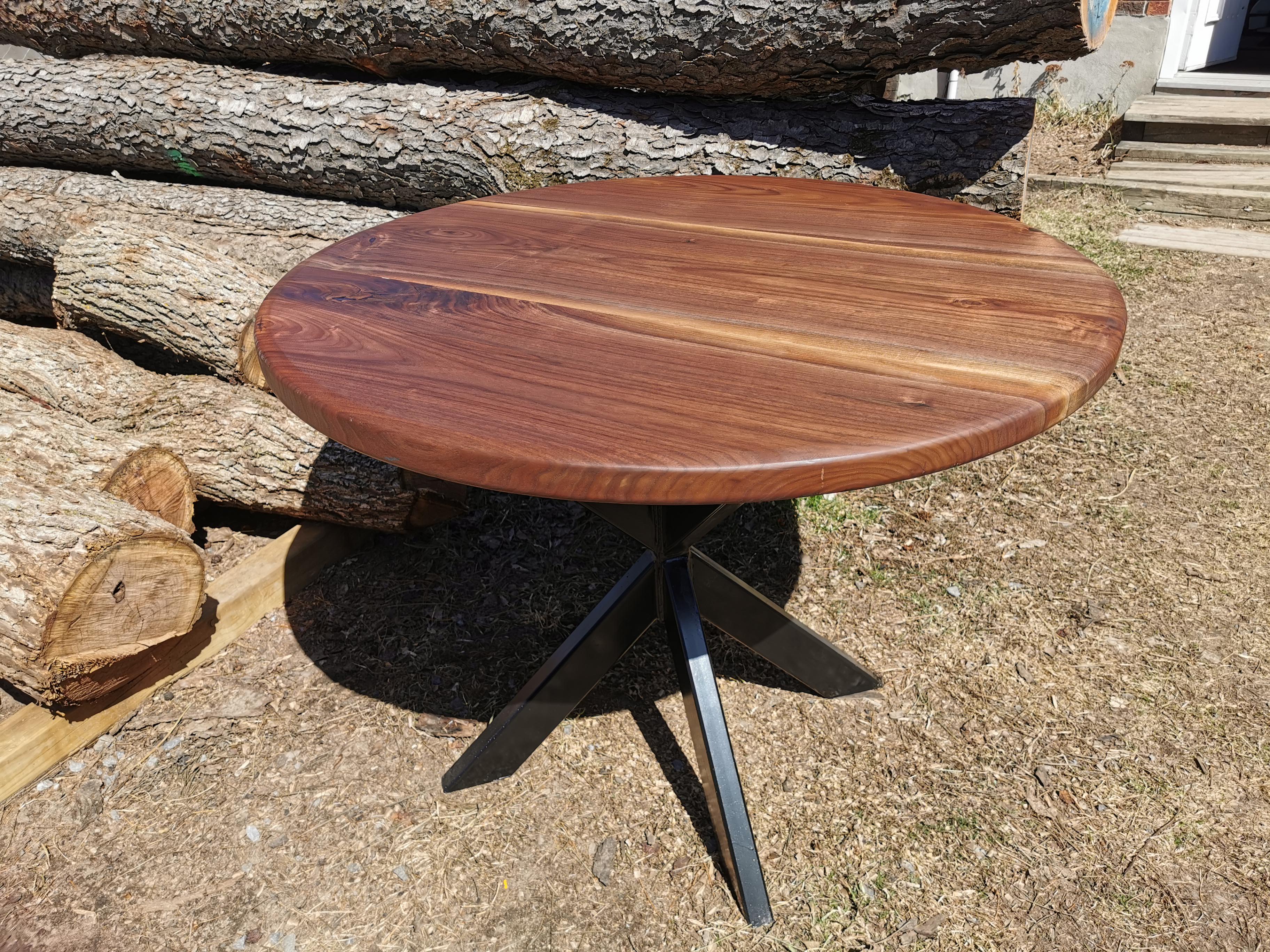 Walnut Round table | Scrolller