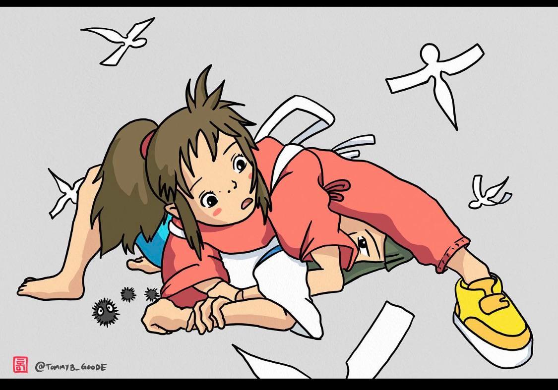 Wanted to draw a Studio Ghibli and Jiujitsu cross over. Here’s Chihiro practicing kimuras ...