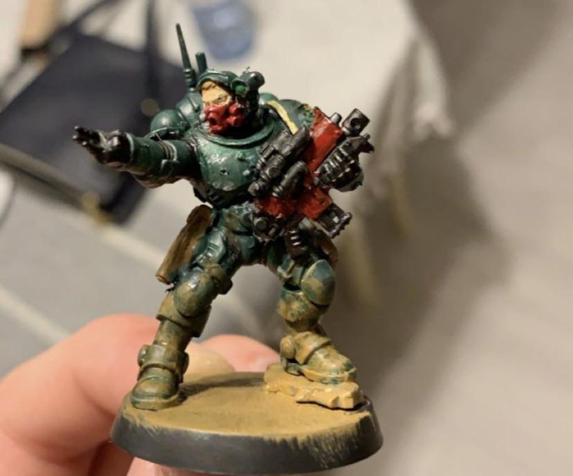 Wanted to share with you guys my first ever painted warhammer miniature. | Scrolller