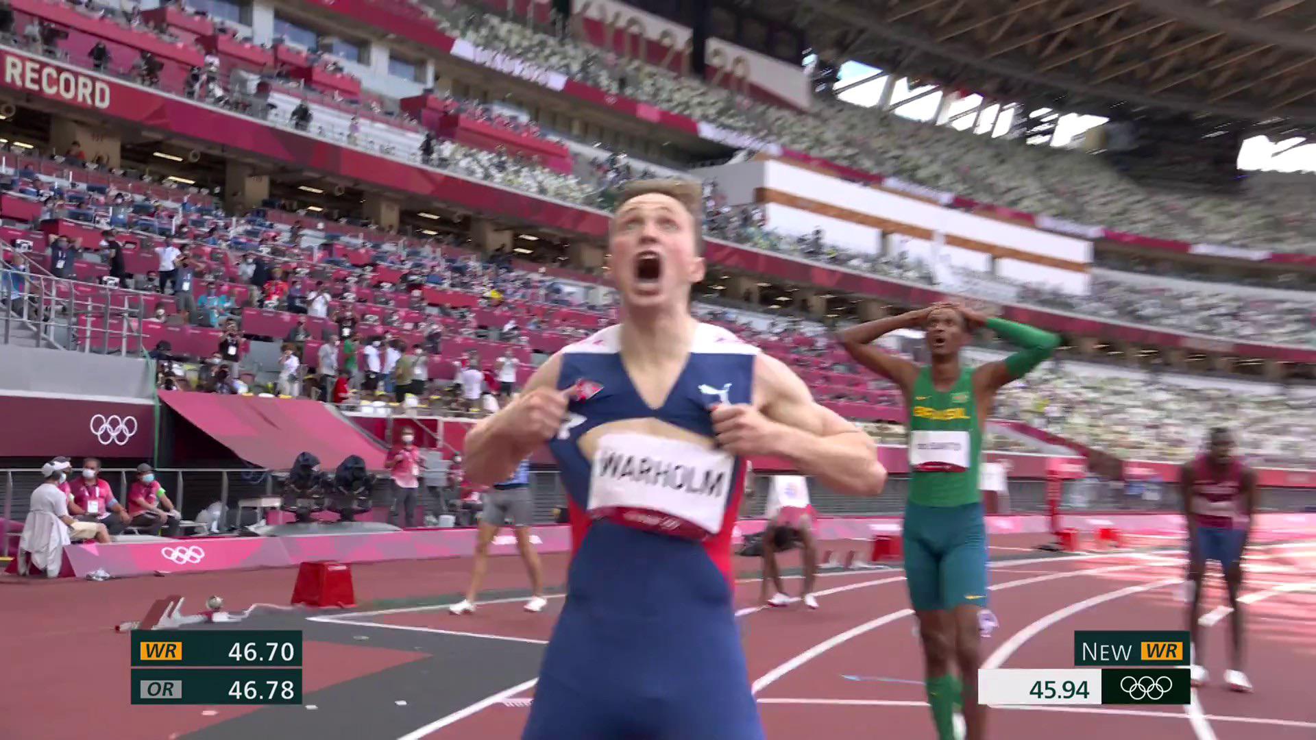 Warholm Showing Some Nip After Breaking His Own World Record. | Scrolller