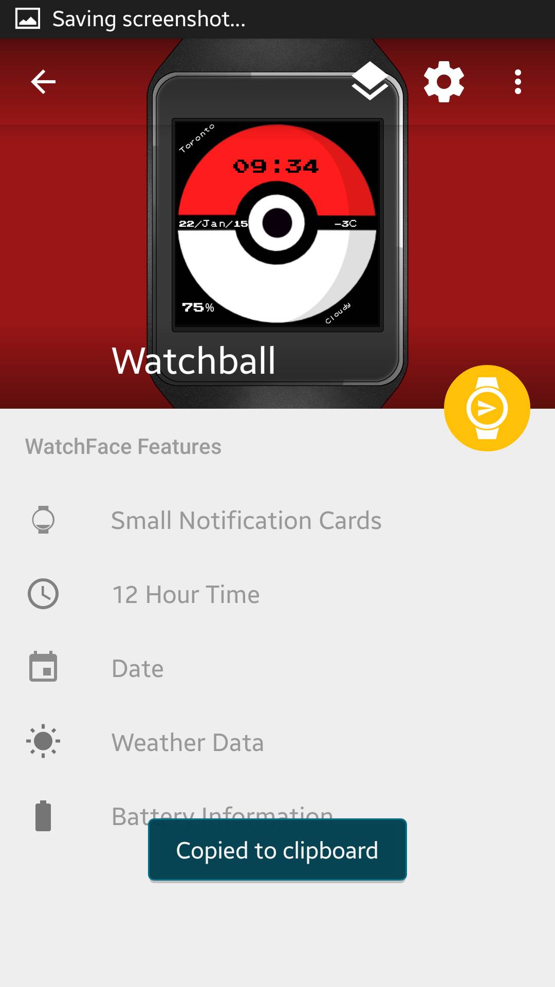 [WatchFace] Pokeball WatchFace (First) | Scrolller