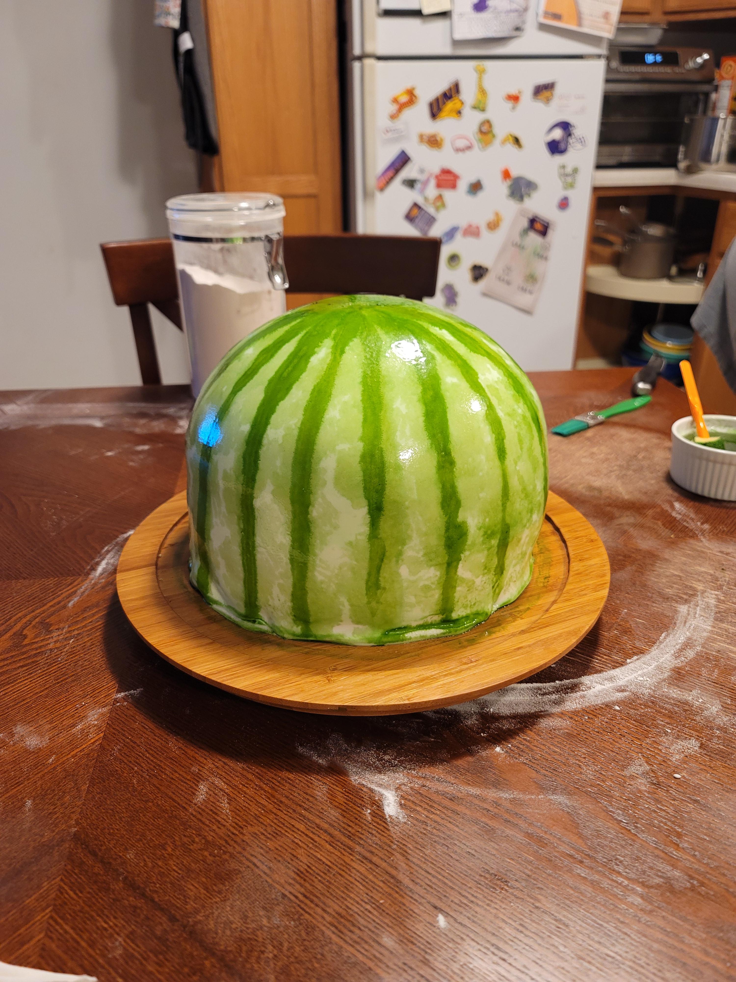 Watermelon cake for my daughters Birthday. | Scrolller