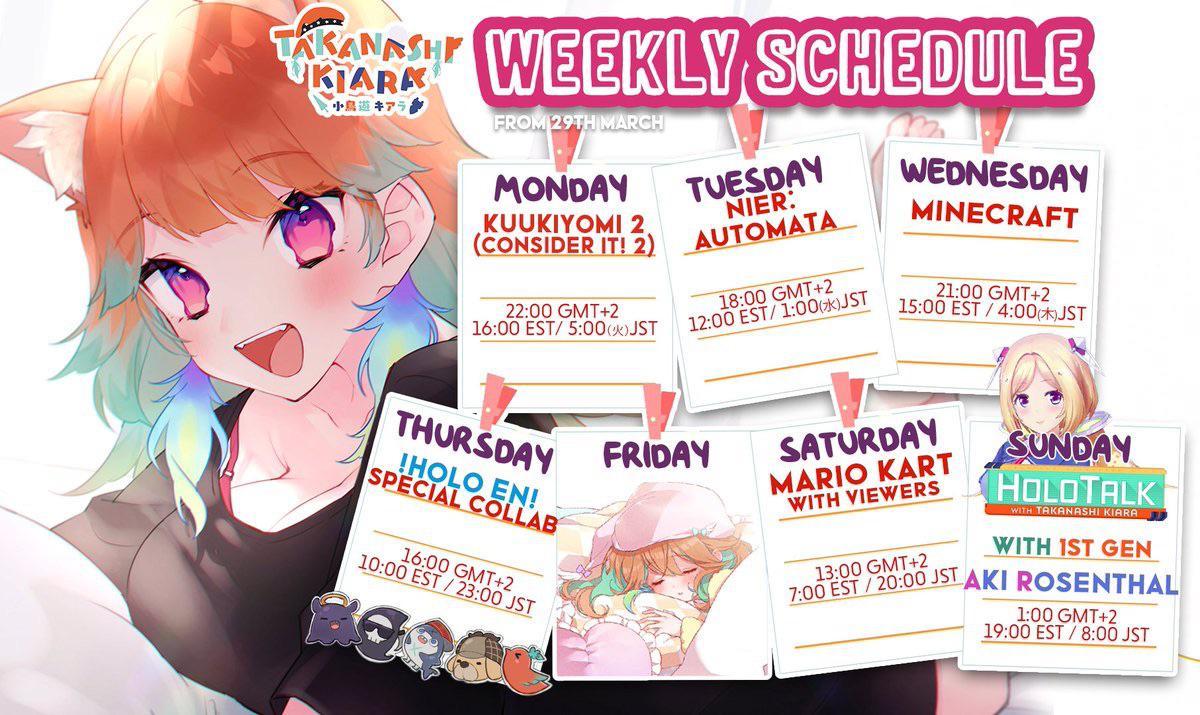 【WEEKLY SCHEDULE】 | Scrolller