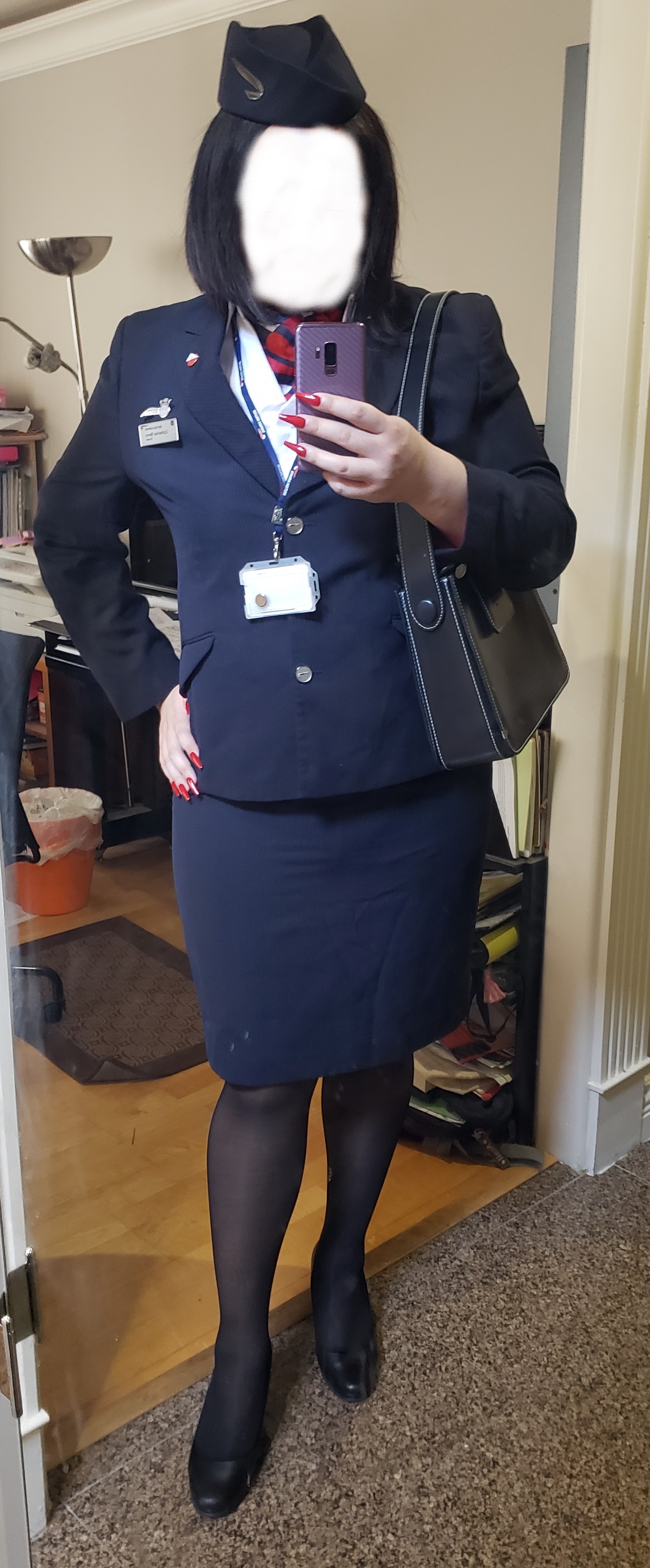 Welcome aboard today's flight! How do I look in my uniform? | Scrolller