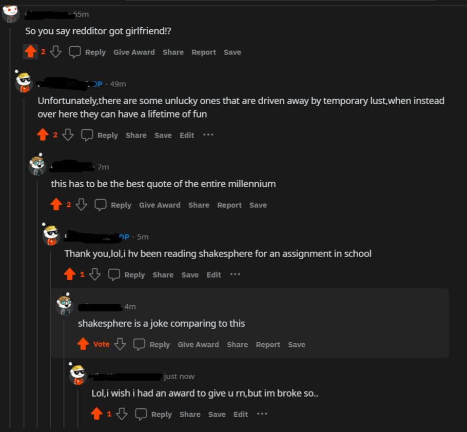 Well that was unexpected poetism by a redditor | Scrolller