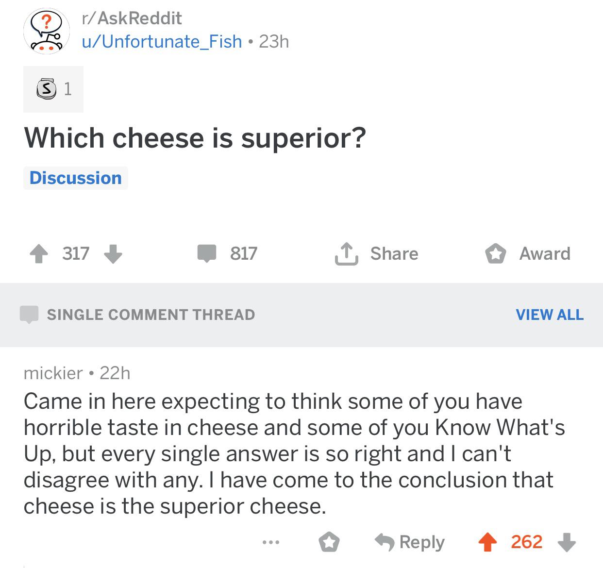 What a cheesy response | Scrolller