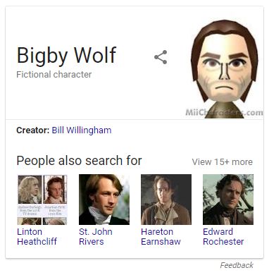 What pops up when you google 'Bigby Wolf' | Scrolller