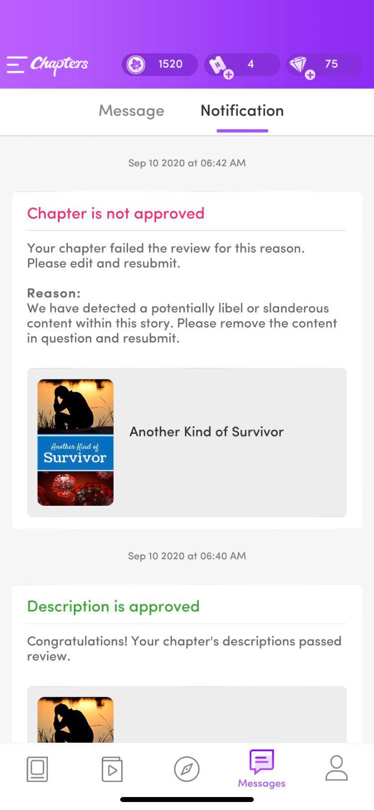 What’s this all about? I had absolutely no “slanderous” content whatsoever. Has anyone else ever ...