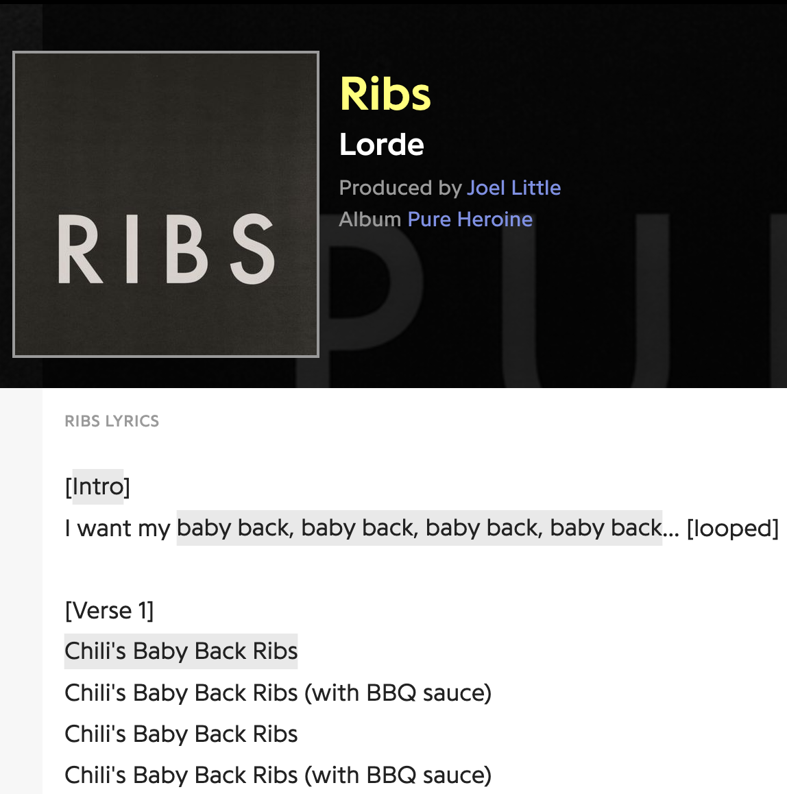 Lorde - Ribs | Scrolller
