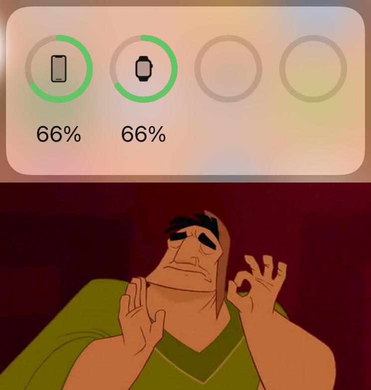 When the battery levels align just right | Scrolller