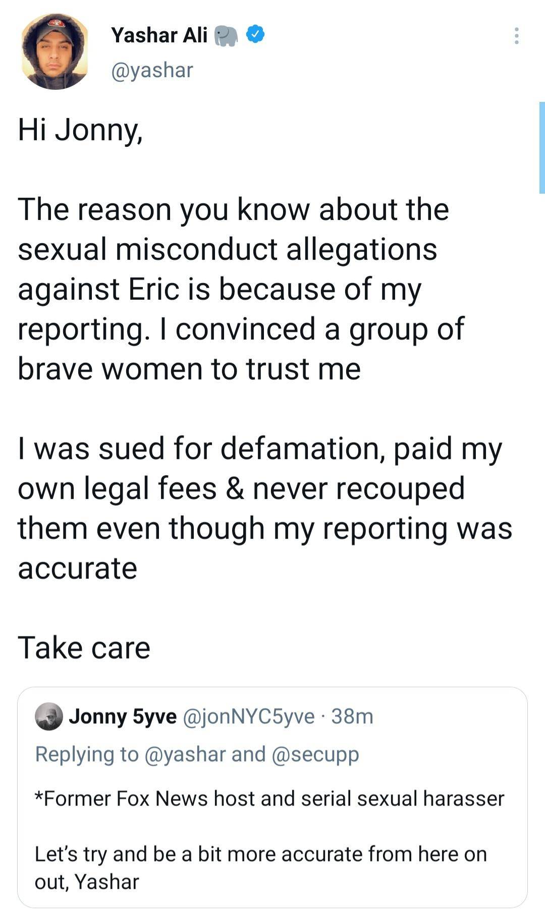 When you don't know the journalist you're talking to broke the original story | Scrolller