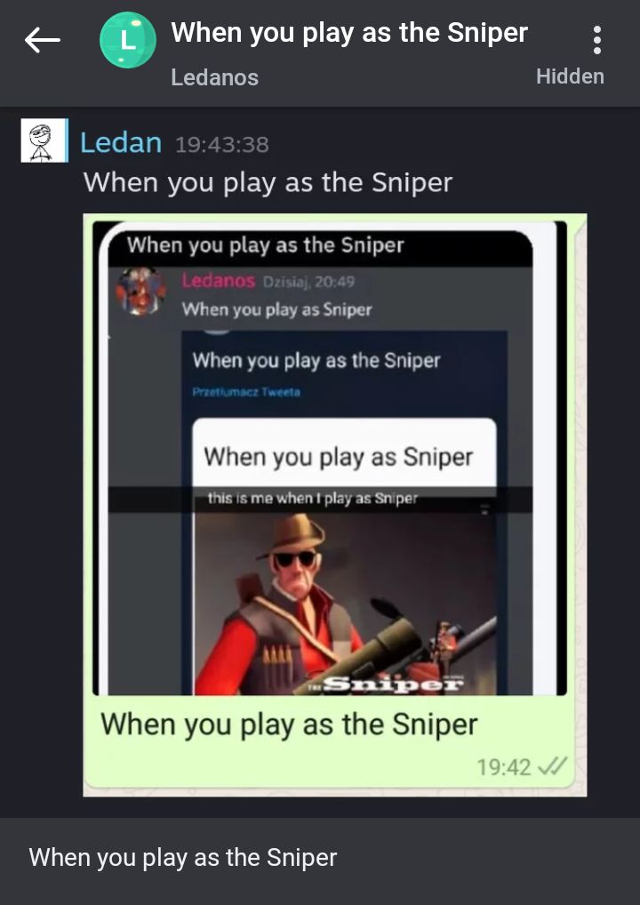 When you play as the Sniper | Scrolller