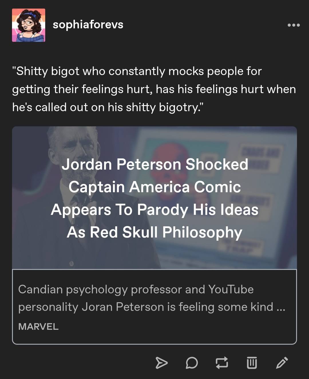 When your words fit perfectly in the mouth of Red Skull, maybe you're the problem. | Scrolller