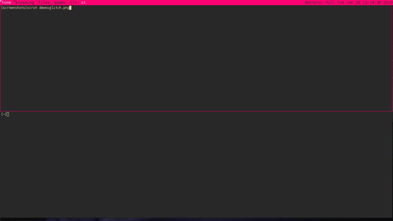 Whenever I launch dmenu, the layout is forced to this ugly vertical layout, and I have to ...