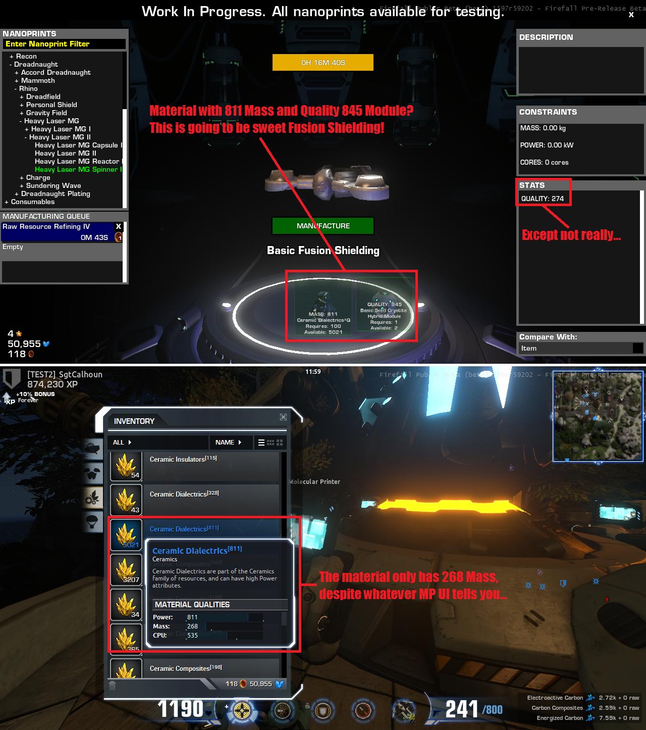 Why all the crafted items suck? Molecular Printer UI bug | Scrolller
