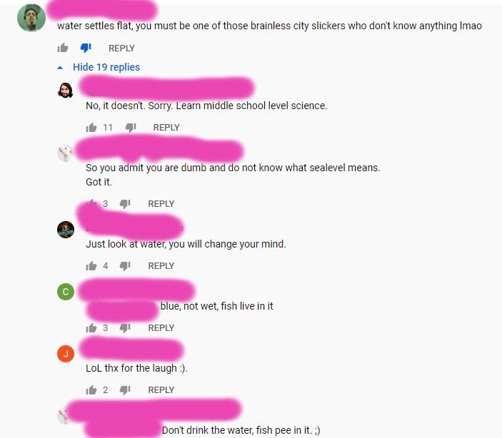 Why do flat earthers always insist water is flat? | Scrolller