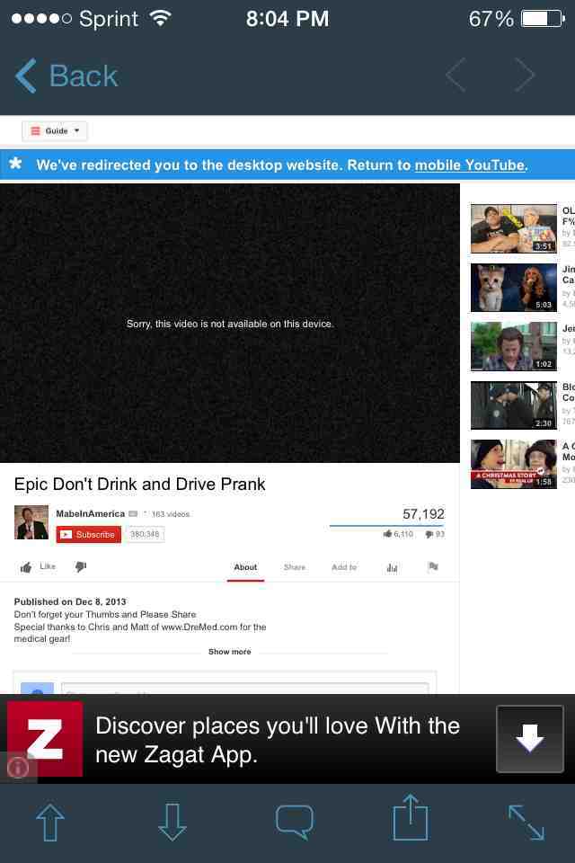 Why do YouTube links open in desktop mode instead of mobile? It's frustrating havering to change ...