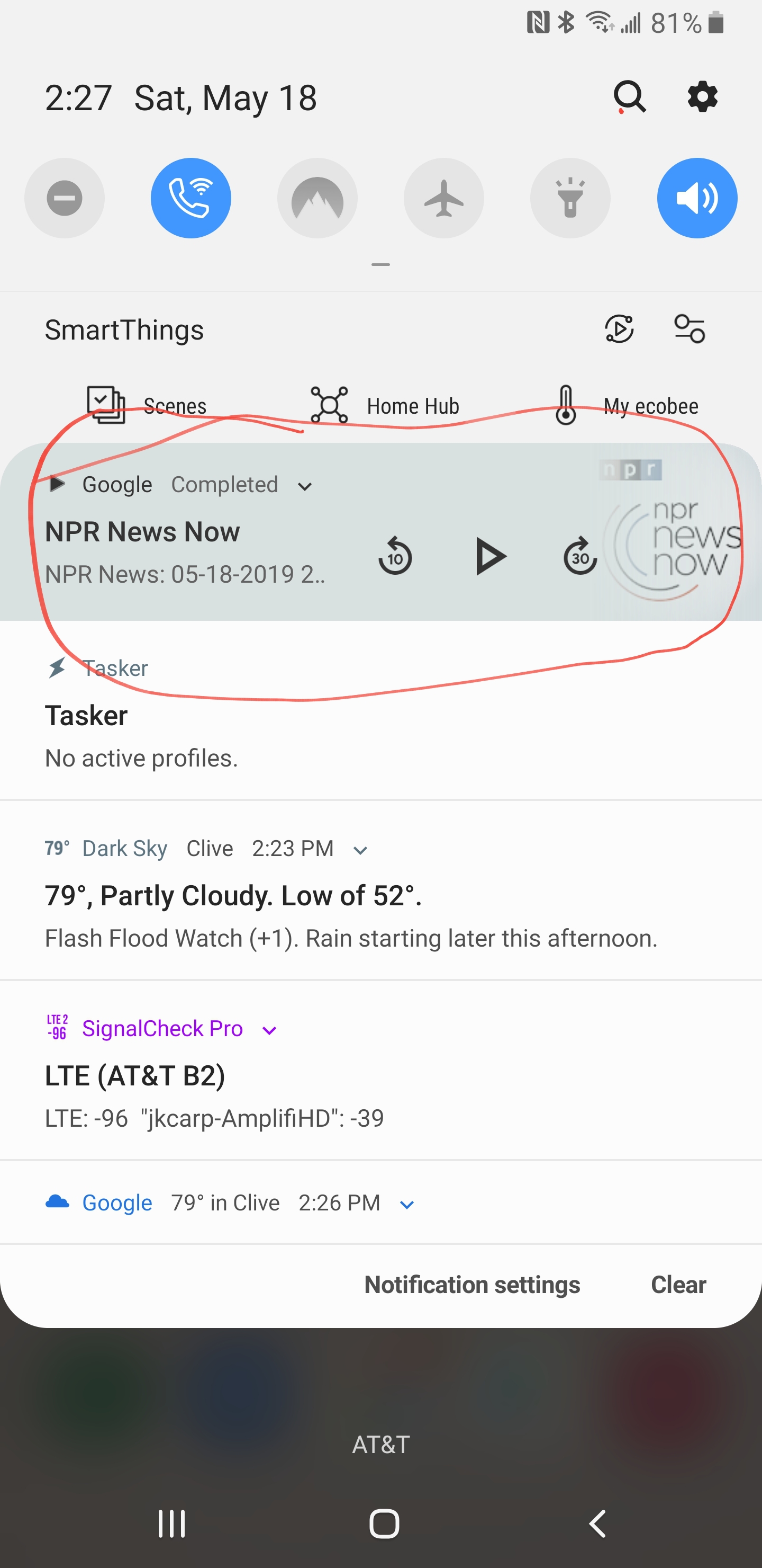 Why does this notification remain when playing is completed? | Scrolller