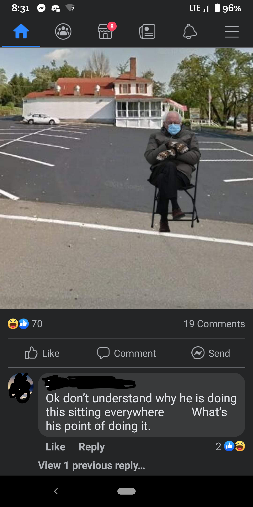 Why is Bernie sitting everywhere??? | Scrolller