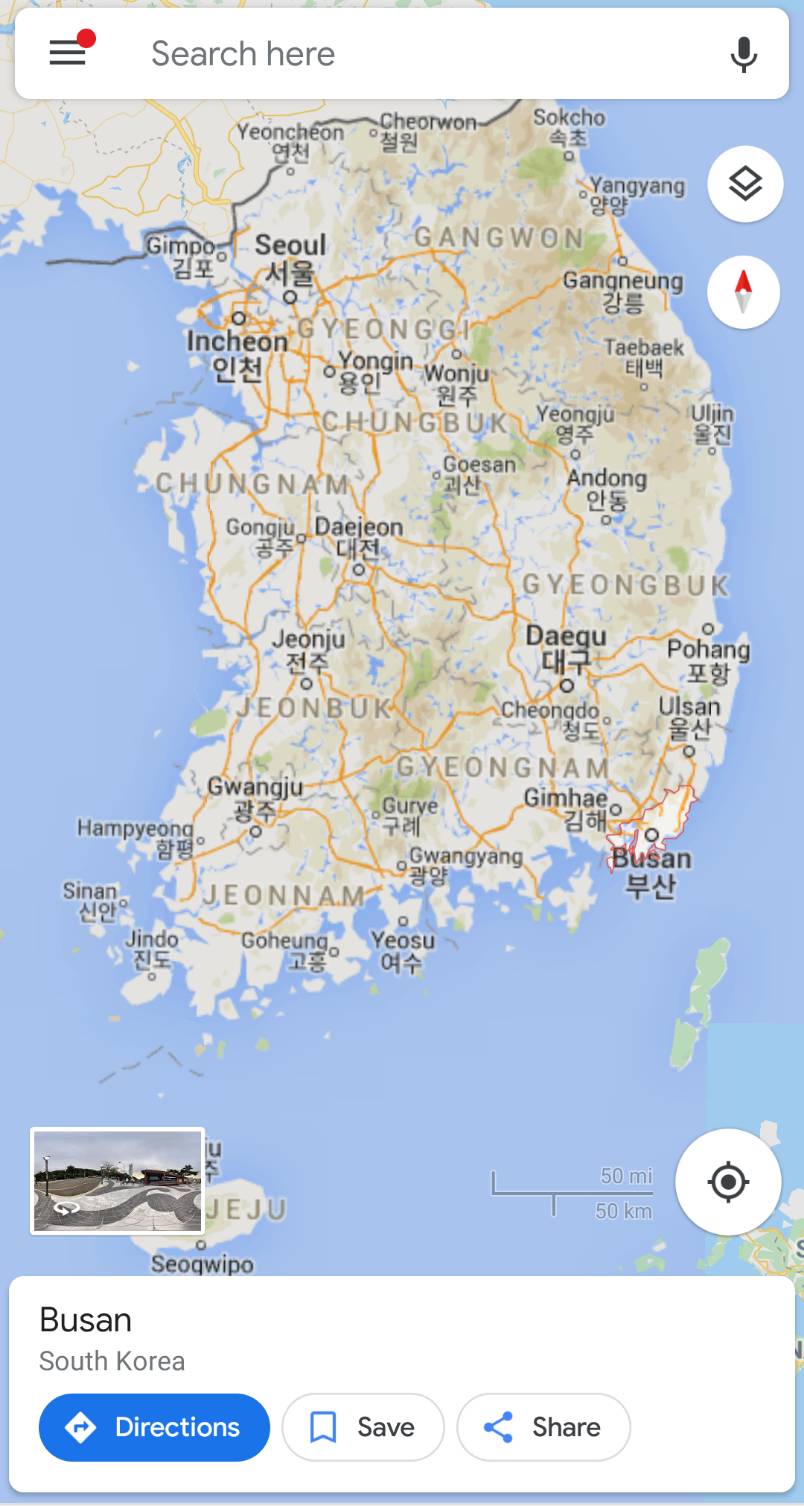 Why is Google Maps using a older map for South Korea? | Scrolller