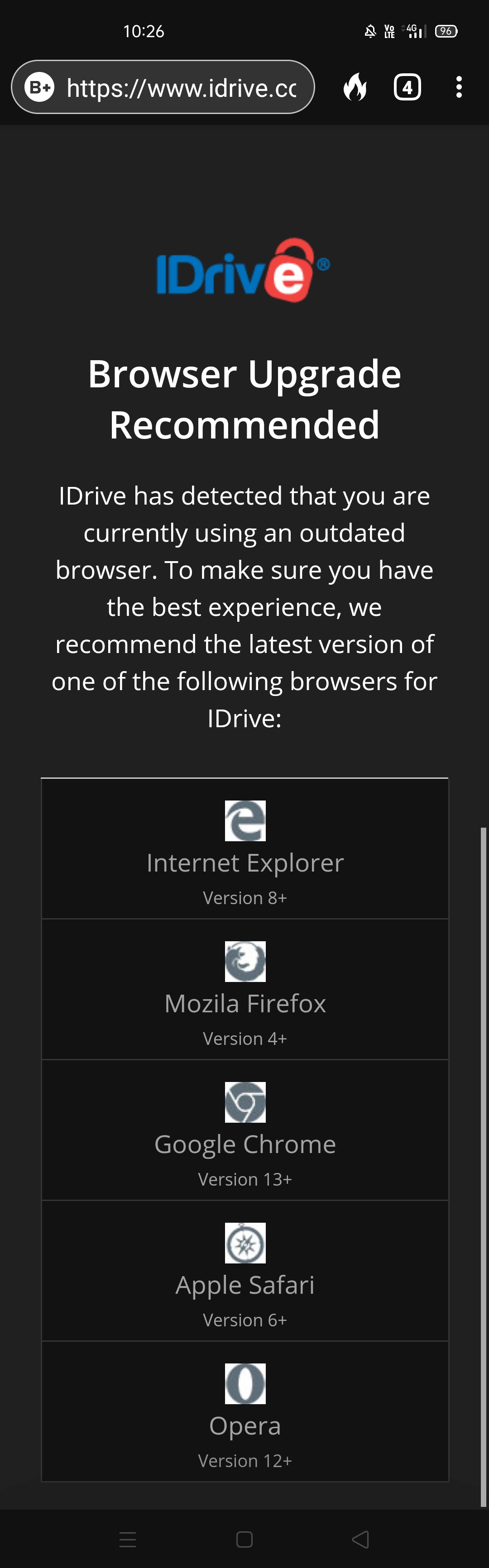 Why isn't idrive.com opening on Duckduckgo Android app? | Scrolller